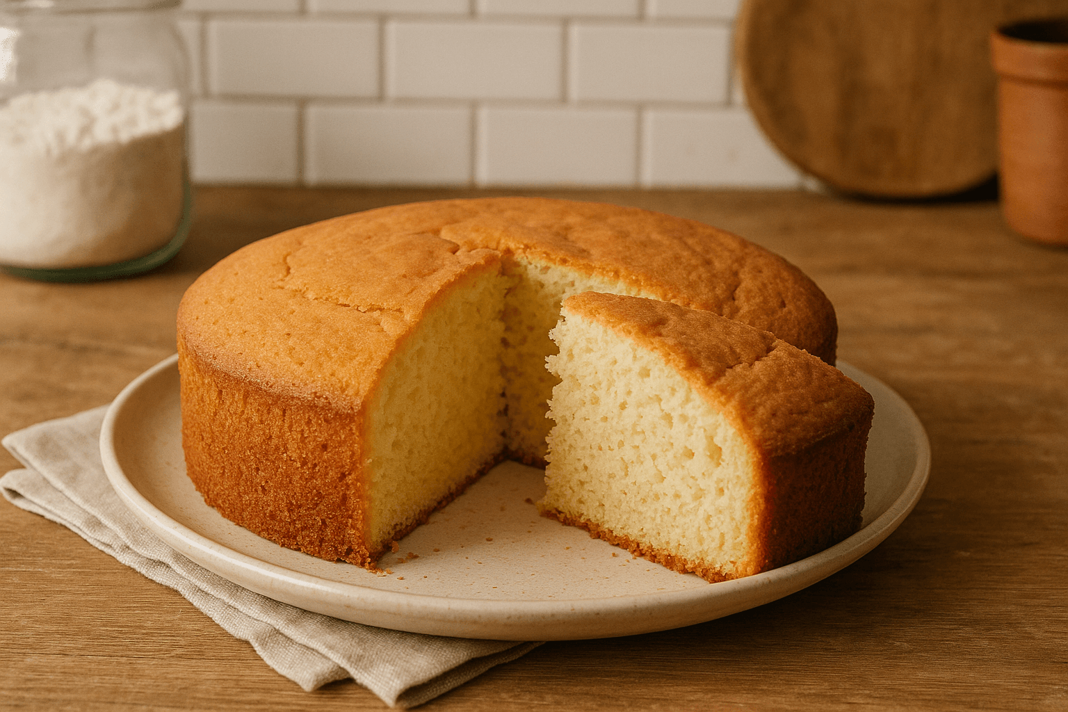 Bizcocho Esponjoso Casero | Receta Ligera y Suave